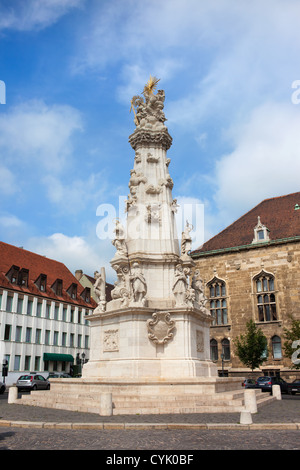 Baroque style Holy Trinity Column and The House of Hungarian Wines in ...