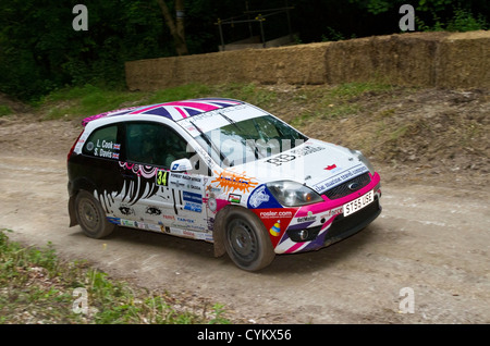 2006 Ford Fiesta ST with driver Louise Cook on the rally stage at the ...