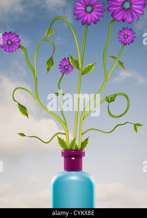 Vertical shot of blooming purple flowers in Chiang Mai Stock Photo - Alamy
