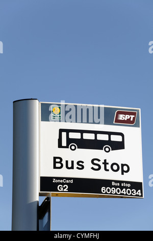 Bus stop sign, UK Stock Photo - Alamy