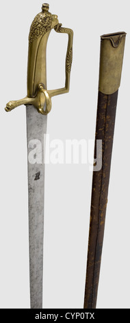 A broadsword for officers,early 18th century. Old(ca. 1650)straight ...