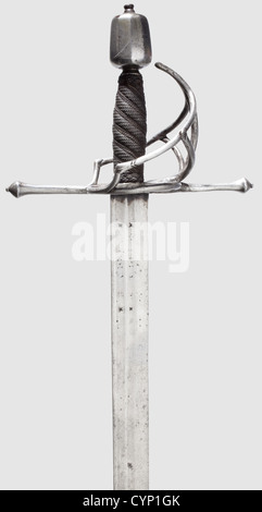 A heavy Italian small sword,circa 1560 Sturdy thrusting blade of ...