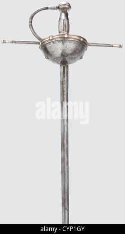 A Spanish colonial cup-hilt rapier,circa 1700 Slender thrusting blade ...