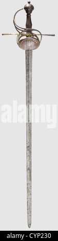 A rare Pappenheim rapier with gold-plated hilt,Italy,circa 1620. Double ...