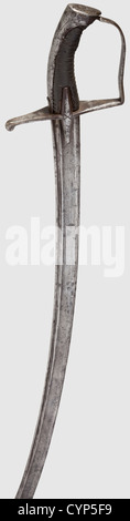 A model 1742 Prussian hussar's sabre for enlisted men,Curved blade à la ...