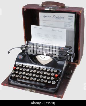 A Groma typewriter model "N" from Race and Settlement Office SS ...