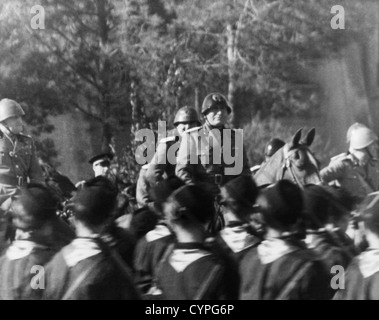 Benito Mussolini on horseback Stock Photo - Alamy