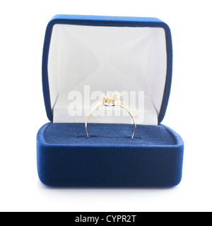 gold ring in box Stock Photo - Alamy