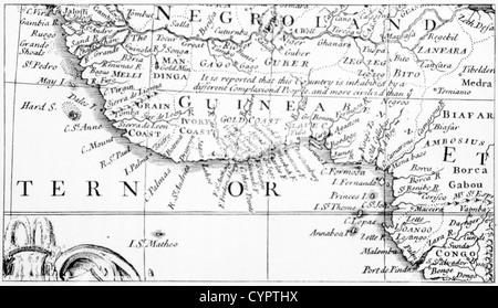 Map Of Africa 1700 Stock Photo - Alamy