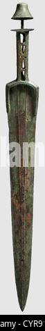 A Luristan bronze sword, circa 800 B.C. Bronze with brownish-green ...