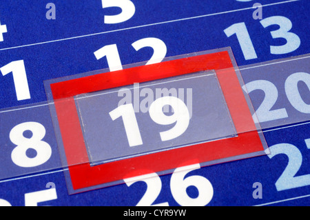 date of today shown by blue calendar Stock Photo - Alamy