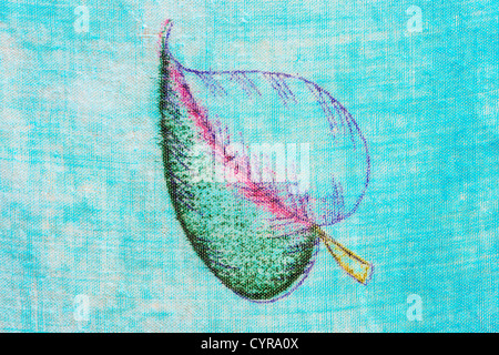 Indian fabric with Indian patterns close up Stock Photo - Alamy