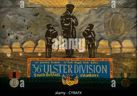 36th Ulster Division UVF loyalist wall mural monkstown county antrim ...