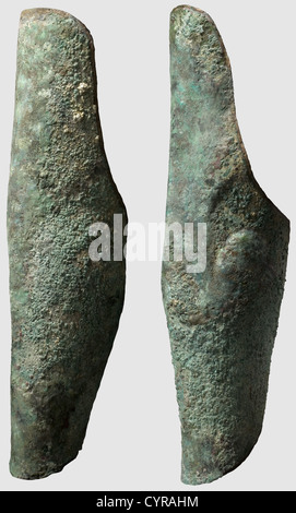 A pair of Greek bronze greaves, , 5th/4th century B.C. Greaves formed ...
