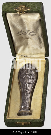 Ferdinand Count Zeppelin,a personal silver seal in its case Silver with ...