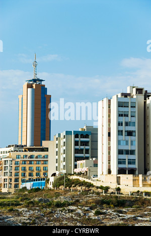 Buildings in a city, Portomaso Tower, Portomaso, Paceville, St. Julian ...