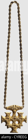 A necklace with a cross pendant,modelled after the Hiddensee gold find ...
