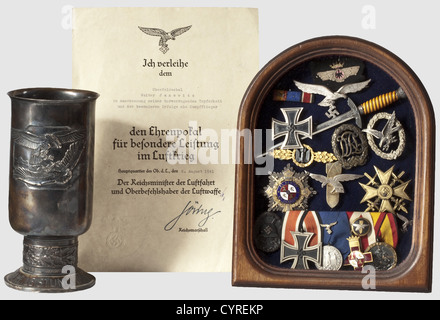 Decorations and award documents,of an Oberfeldwebel in the "Condor ...