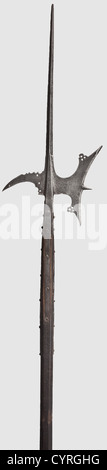 A South German or Italian halberd, circa 1570 Slender thrusting spike ...