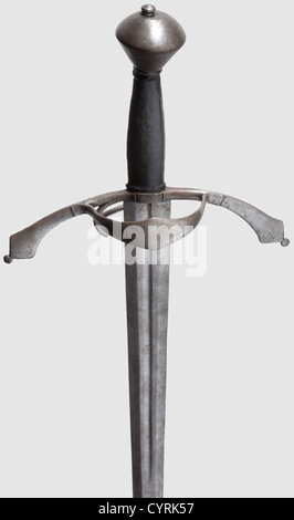 A South German military sword,circa 1550 Sharply tapering double-edged ...