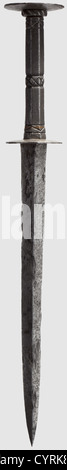 A rondel dagger,late 15th century Slender blade of flattened diamond ...