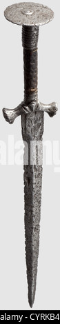 A German rondel dagger,early 16th century Double-edged blade of ...