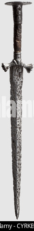 A German rondel dagger,early 16th century Double-edged blade of ...