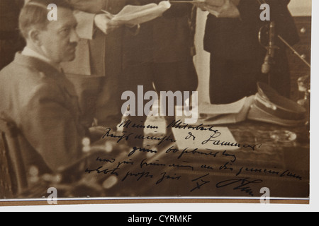 Adolf Hitler,a photograph dedicated to Hans-Heinrich Lammers on ...