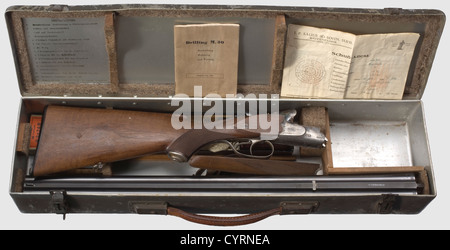 Luftwaffen-Drilling (three-barrel) M 30, Sauer & Sohn, in transport ...
