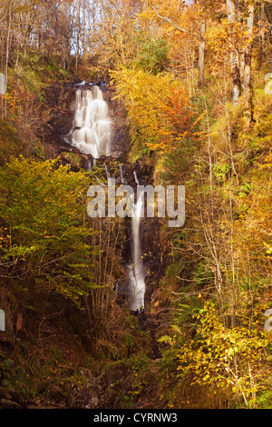 Waterfall of the Little Fawn, David Marshall Lodge near Aberfoyle Stock ...