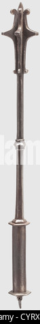 A German gothic mace,circa 1480 Six-sided striking head with broadly ...