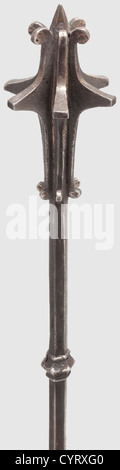 A German Late Gothic mace, circa 1500 Hexagonal copper-soldered ...