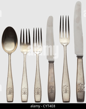 Adolf Hitler,six pieces from his personal silverware Serving and dining ...