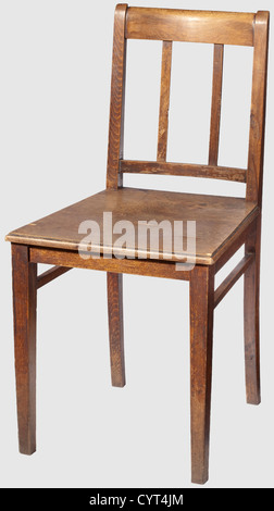 Adolf Hitler, a chair from his cell Nr. 7 in Landsberg 1923/24 Wood ...