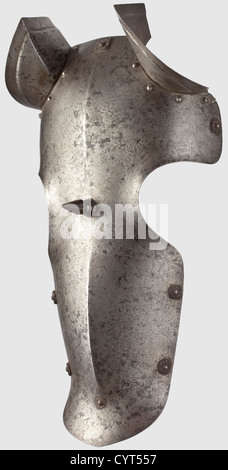 A German chamfron,mid-16th century Strongly chased chamfron with median ...