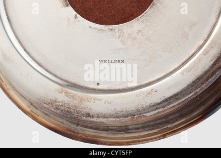 Adolf Hitler,three coasters for wine bottles Hard silver plating ...