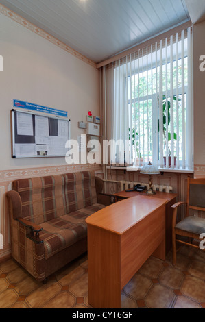 cheap camping interiors motel hotel soviet russia Stock Photo - Alamy