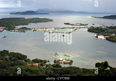 Houses of Kolonia, Pohnpei, Federated States of Micronesia Stock Photo ...