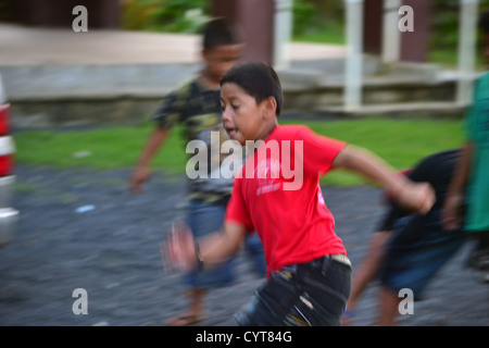 Local children playing, Pohnpei, Federated States of Micronesia Stock ...