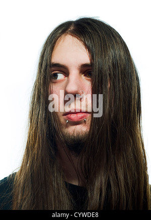 member band death metal studio portrait white Stock Photo - Alamy
