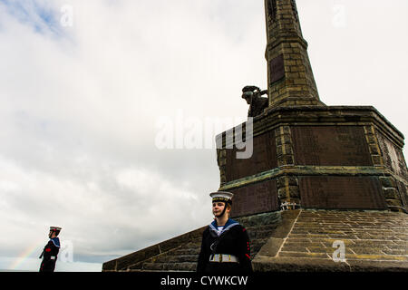 Sunday 11 November 2012, Aberystwyth war memorial, Wales UK. Sara ...