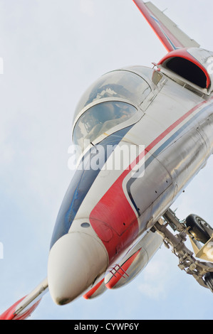 An air-to-air portrait of an Aero L-39 Albatros jet above the clouds ...