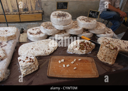 nougat for sale on french market stall,Jersey, Channel Islands Stock ...