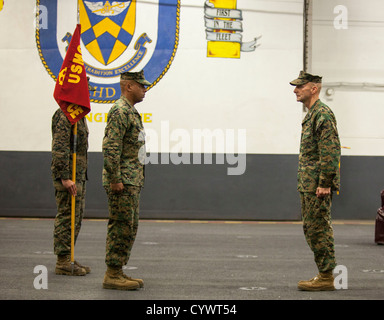 Colonel Matthew St. Clair, commanding officer of the 26th Marine ...