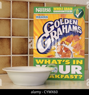 Bowl of Golden Grahams Breakfast Cereal Stock Photo - Alamy