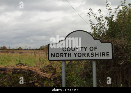 "COUNTY OF NORTH YORKSHIRE". boundary sign. Garsdale, Cumbria, England ...