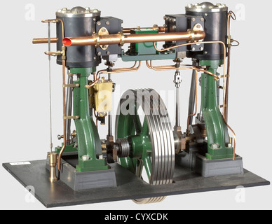 A well engineered model of a single cylinder portable steam-engine, in ...