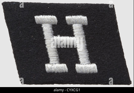 Collar patch for the 25th SS-division "Hunyadi", of black wool on a ...