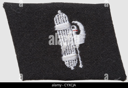 Collar patch for the 29th SS-division "russische Nr. 1",of black wool ...