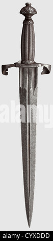 A dagger, in the style of the 17th century Strong, double-edged blade ...